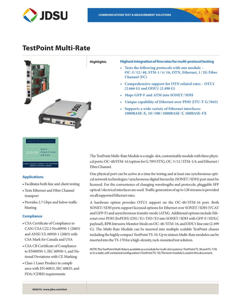 TestPoint Multi-Rate