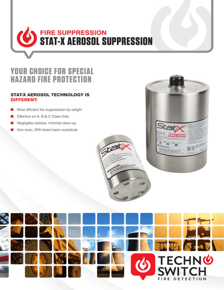 Stat-X Aerosol Fire Suppression: Special Hazard Protection