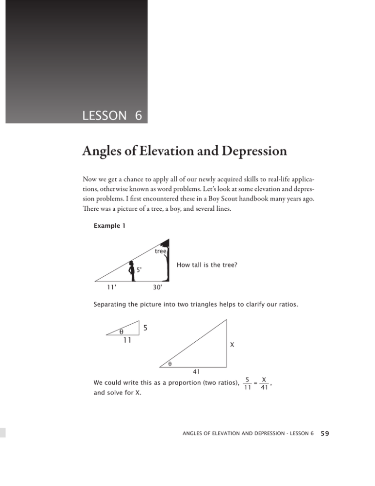 Angles of Elevation & Depression: Precalculus Lesson