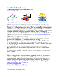 Authentic Texts: Definition & Examples