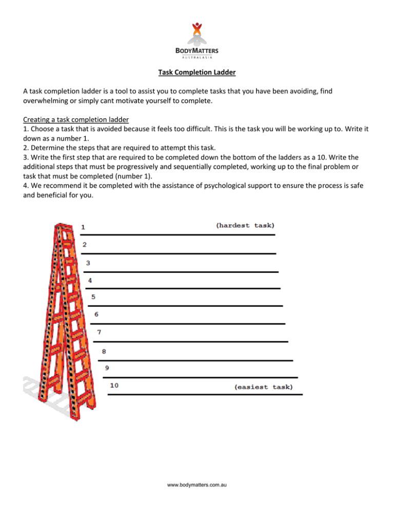Task Completion Ladder