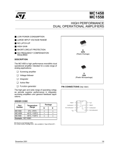 PROGRAMMABLE QUAD BIPOLAR OPERATIONAL AMPLIFIERS