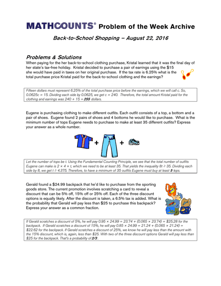 Problem of the Week Archive