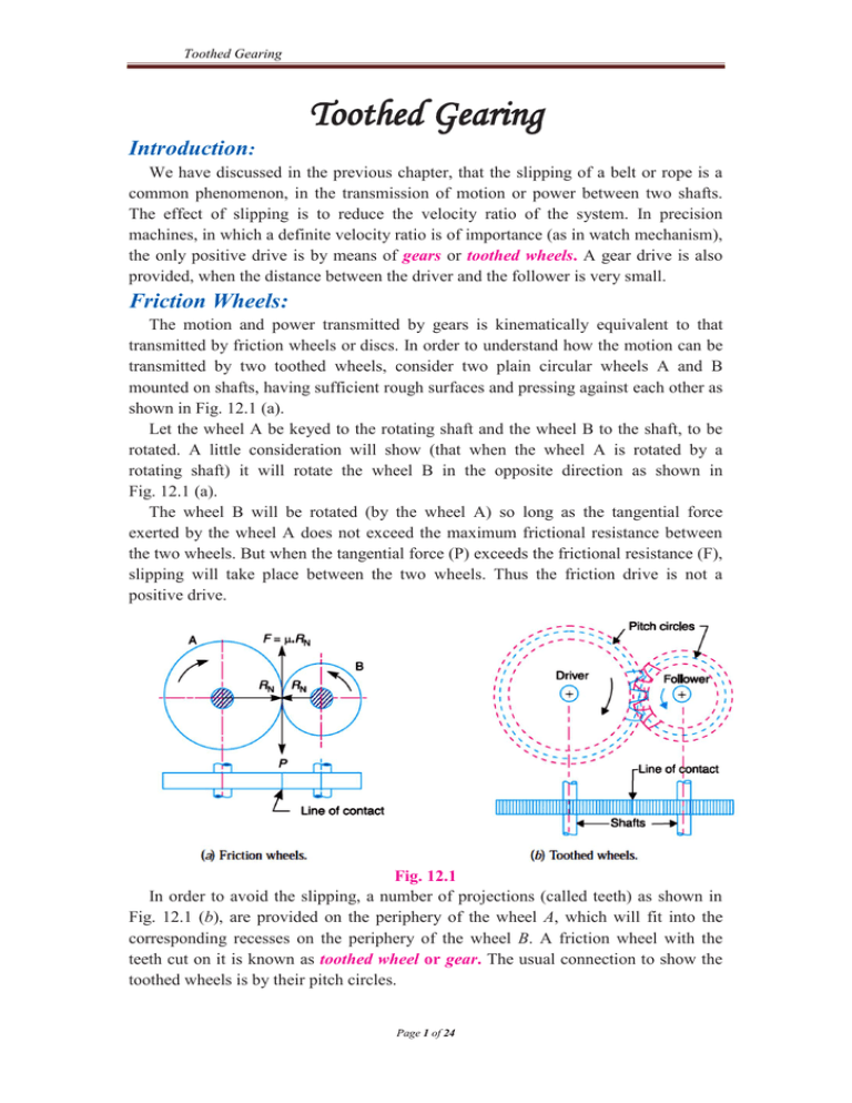 Toothed Gearing: Introduction, Types & Terminology