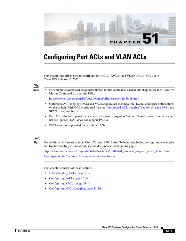 Configuring Port ACLs and