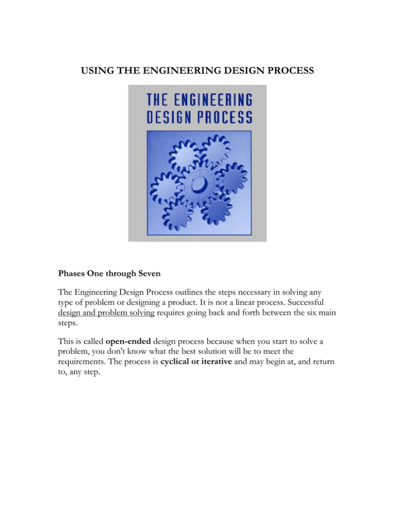 USING THE ENGINEERING DESIGN PROCESS
