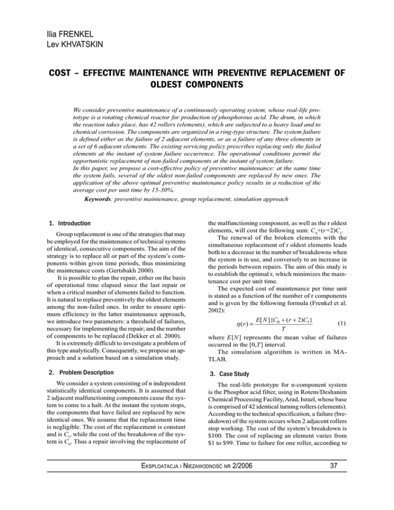 Cost Effective Maintenance With Preventive Replacement Of Oldest cost-effective-maintenance-with-preventive-replacement-of-oldest