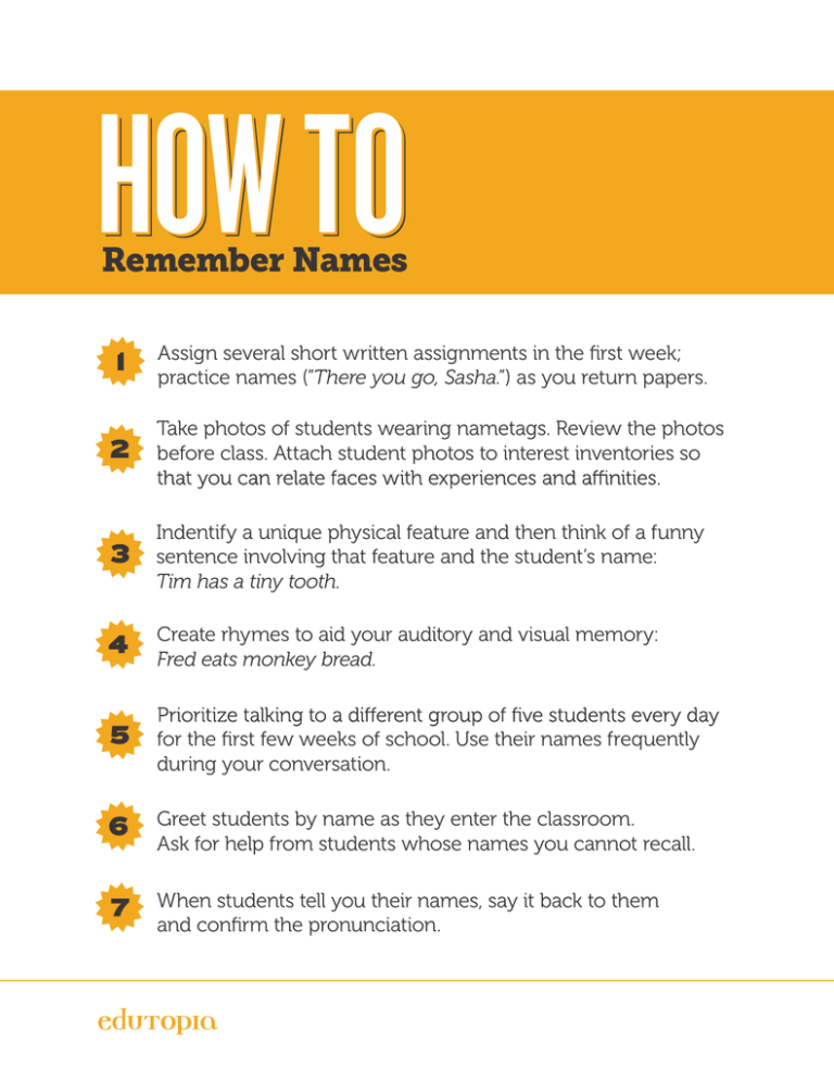 Remember Names