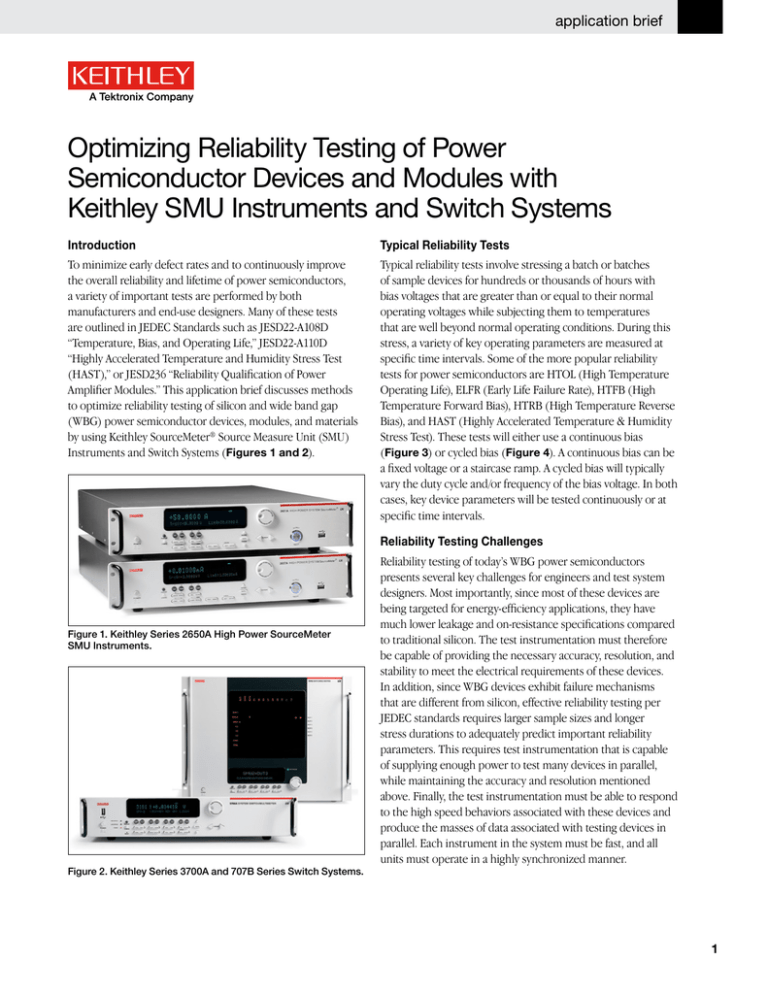Power Semiconductor Reliability Testing with Keithley Instruments