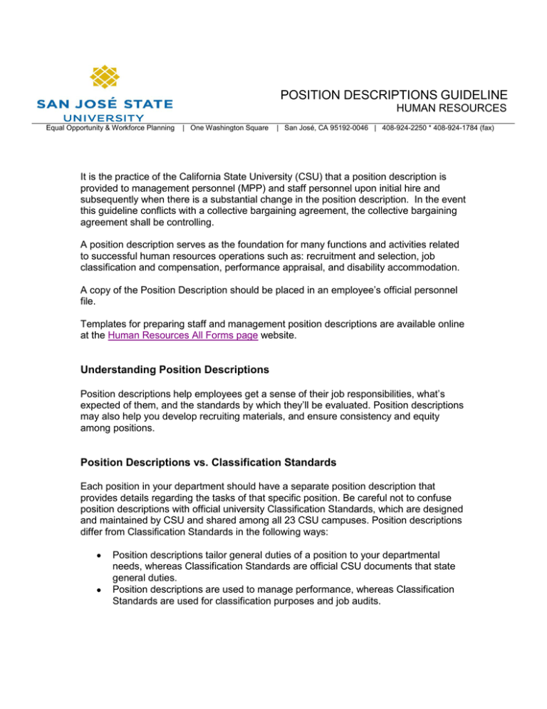 Position Description Guideline
