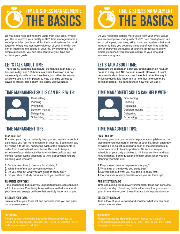 Time & Stress Management: The Basics