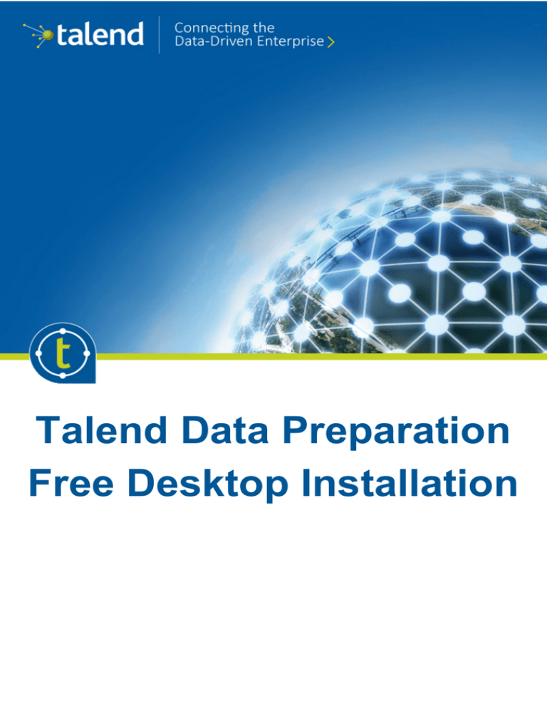 Talend Data Preparation Free Desktop Installation Guide