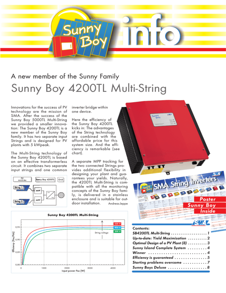 Sunny Boy 4200TL: Multi-String Inverter for PV Systems