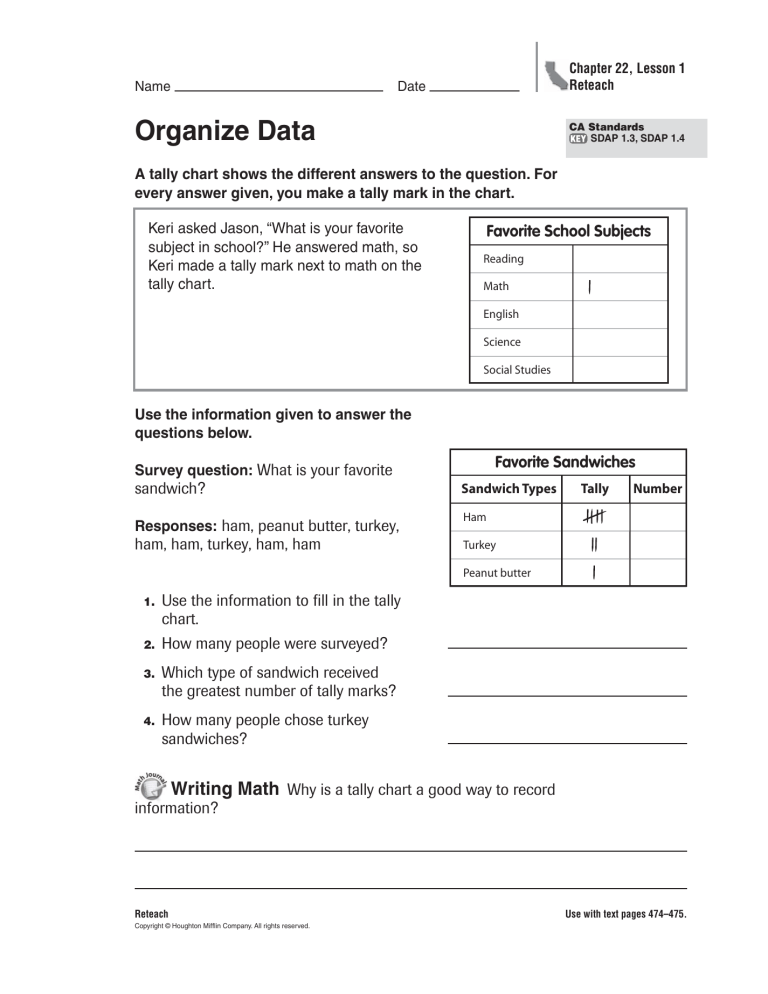 Organize Data