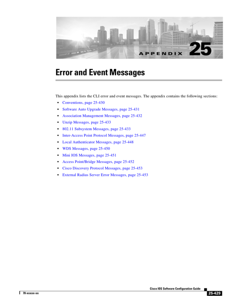 Cisco IOS Error & Event Messages Guide