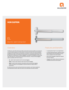 Quiet Electric Latch Retraction-QEL