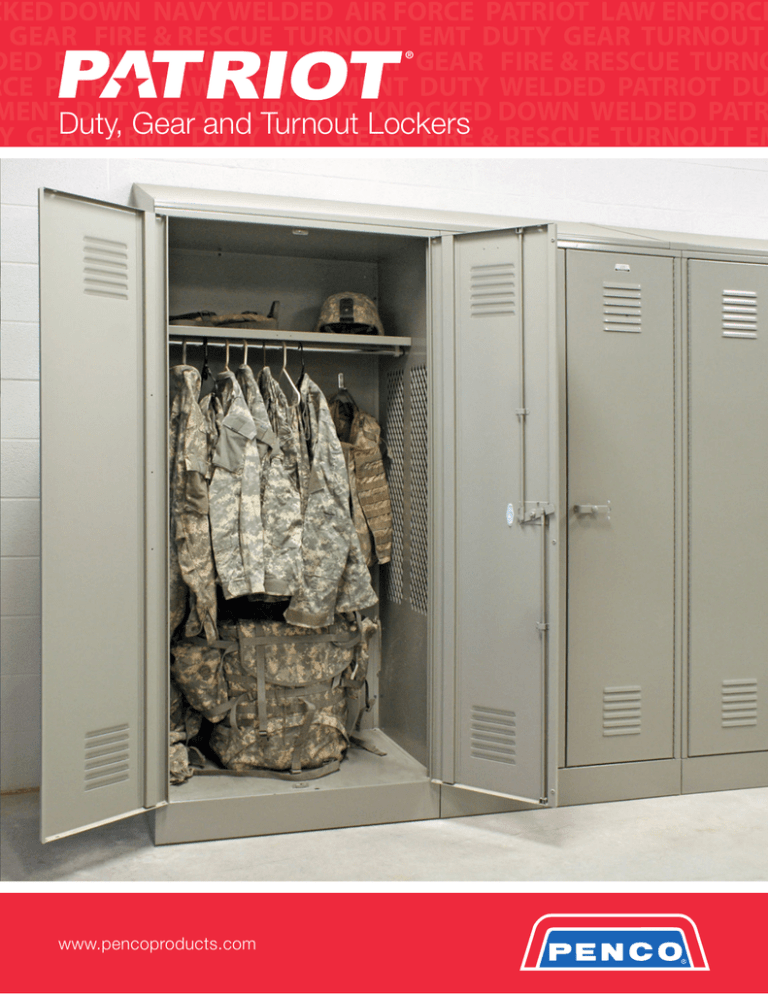 Duty, Gear and Turnout Lockers