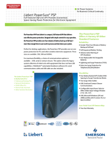 Liebert PowerSure® PST - Emerson Network Power