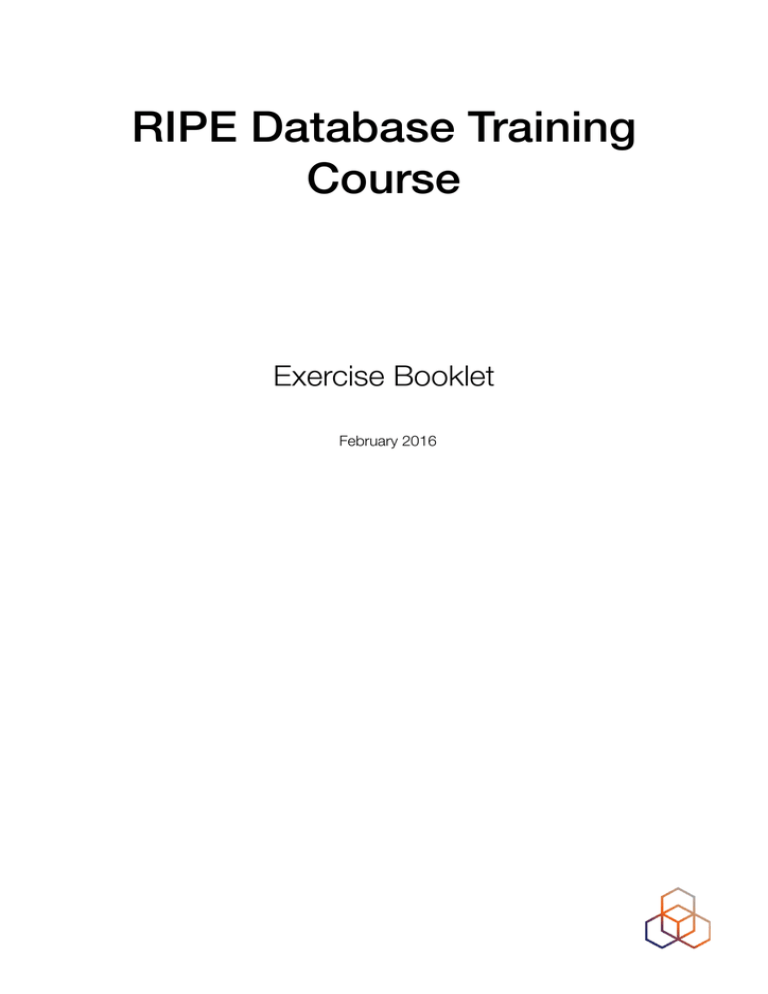 RIPE Database Training Course
