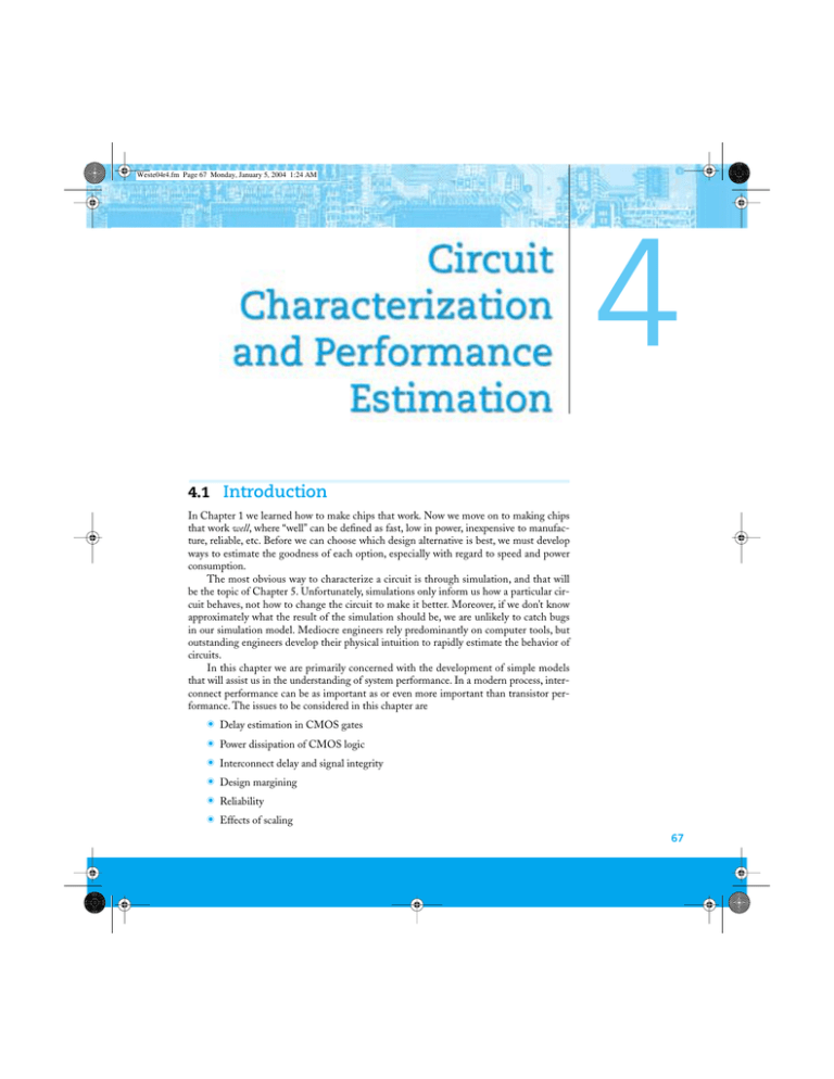 Circuit Characterization and Performance Estimation