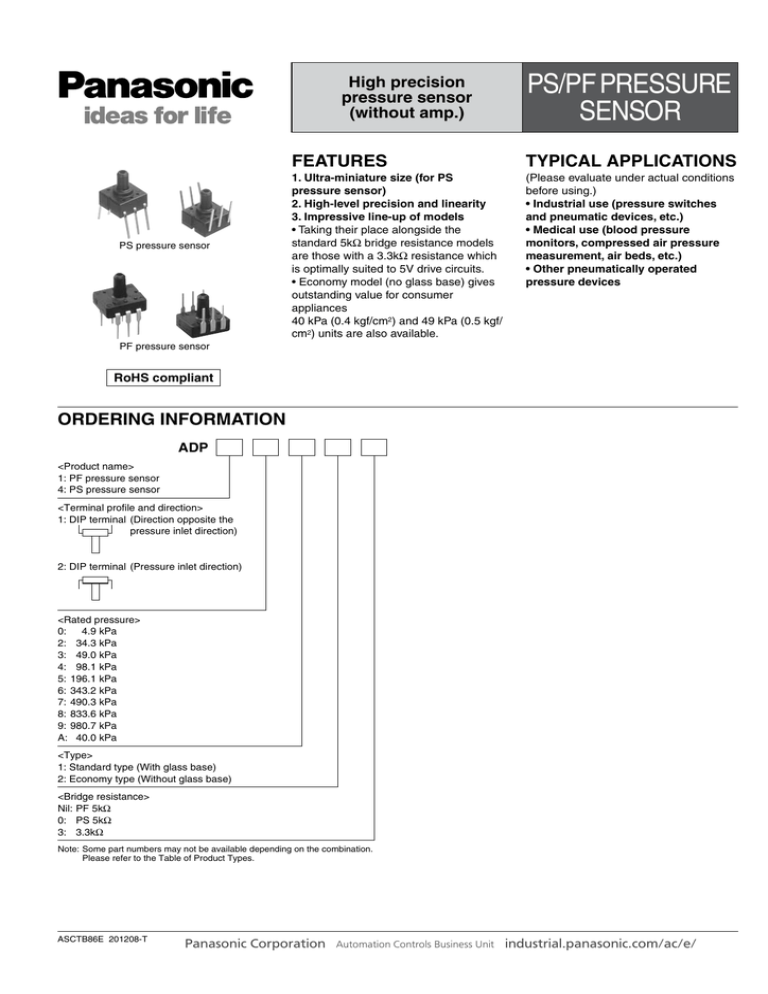 ps/pf pressure sensor