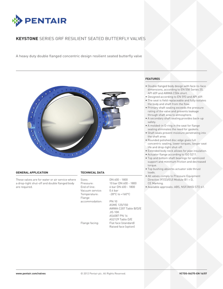 Keystone Series GRF Butterfly Valves (ISO)