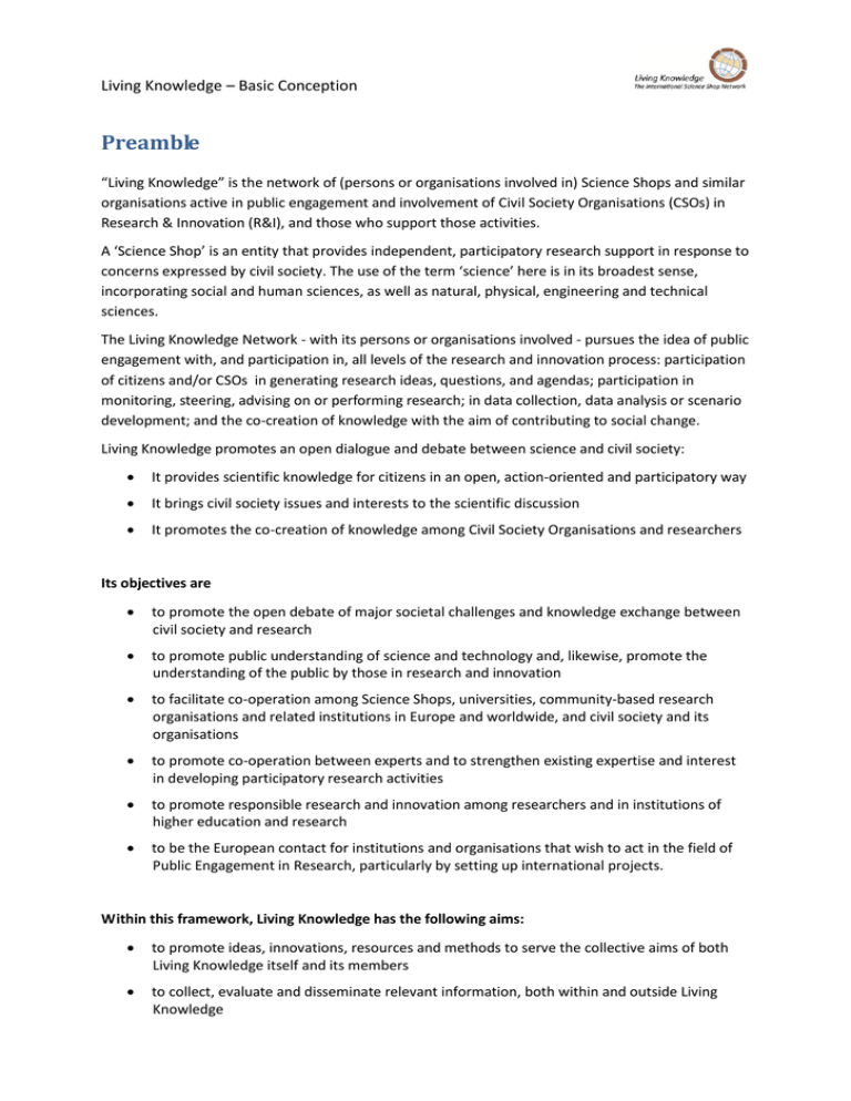 about the Living Knowledge