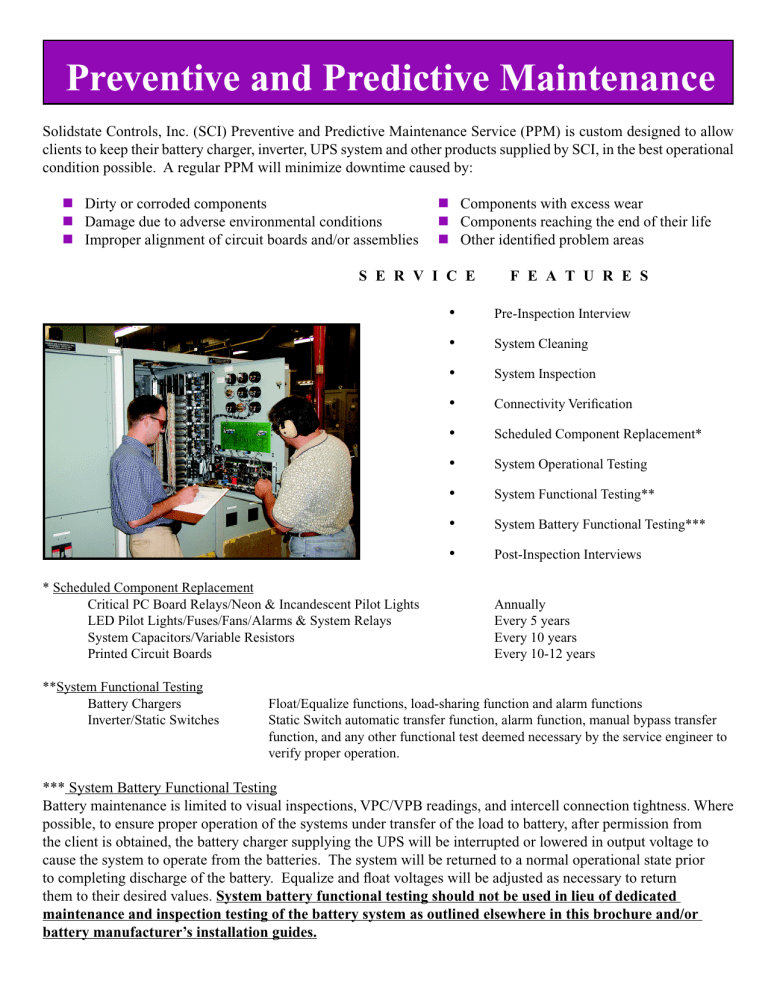 Preventive and Predictive Maintenance