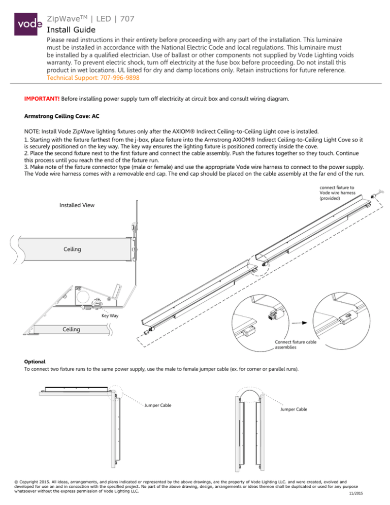 ZipWaveTM | LED | 707 Install Guide