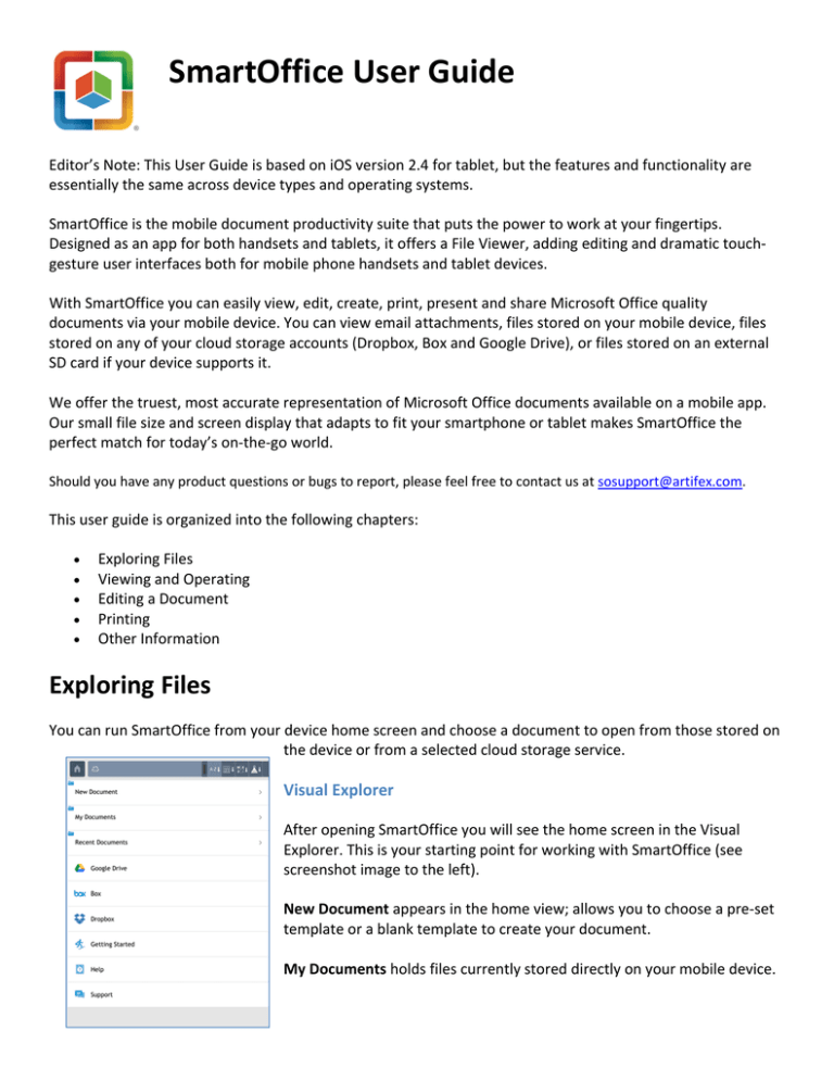 SmartOffice User Guide