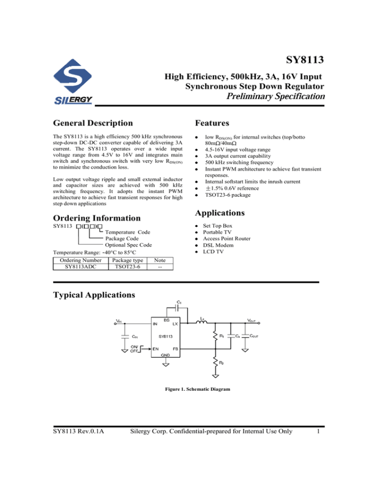 SY8113 datasheet