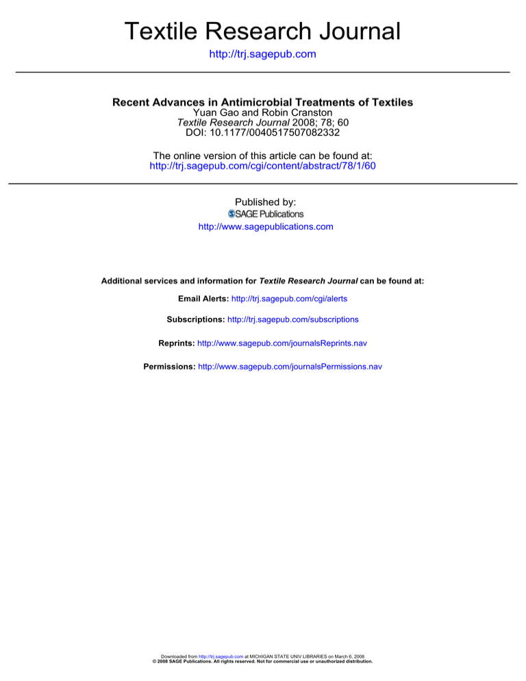 Textile Research Journal