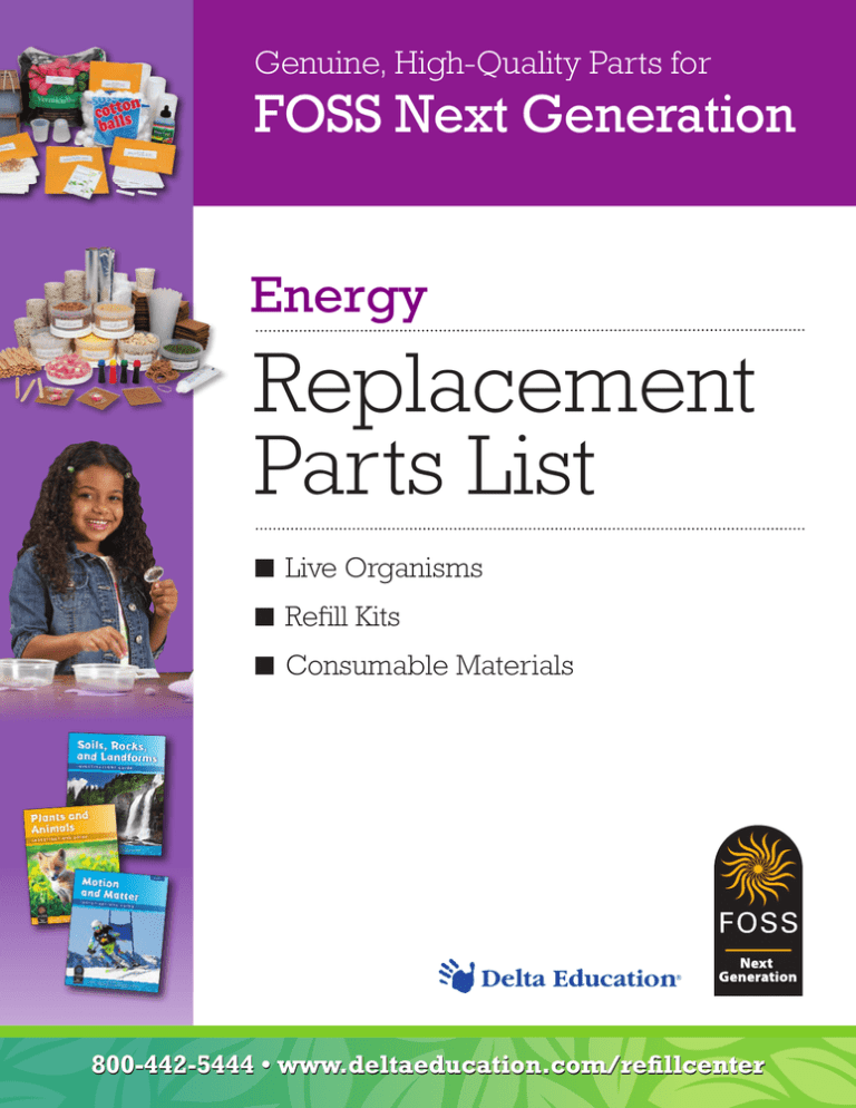 Replacement Parts List