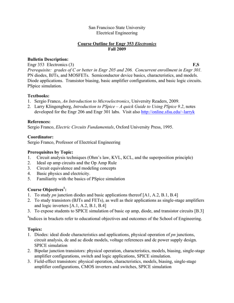 Syllabus - San Francisco State University