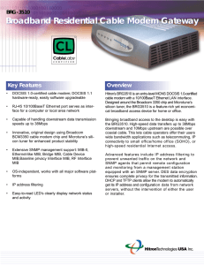 Cisco Model DPC3000 DOCSIS 3.0 Cable Modem Data Sheet