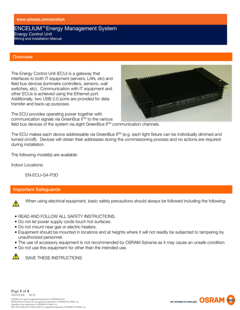 ENCELIUM™Energy Management System