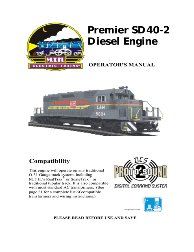 Premier SD40-2 Diesel Engine