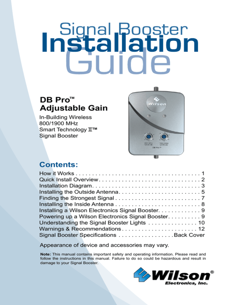 Installation Guide - Wilson Amplifiers