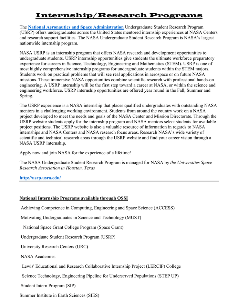 Internship Research Programs internship-research-programs