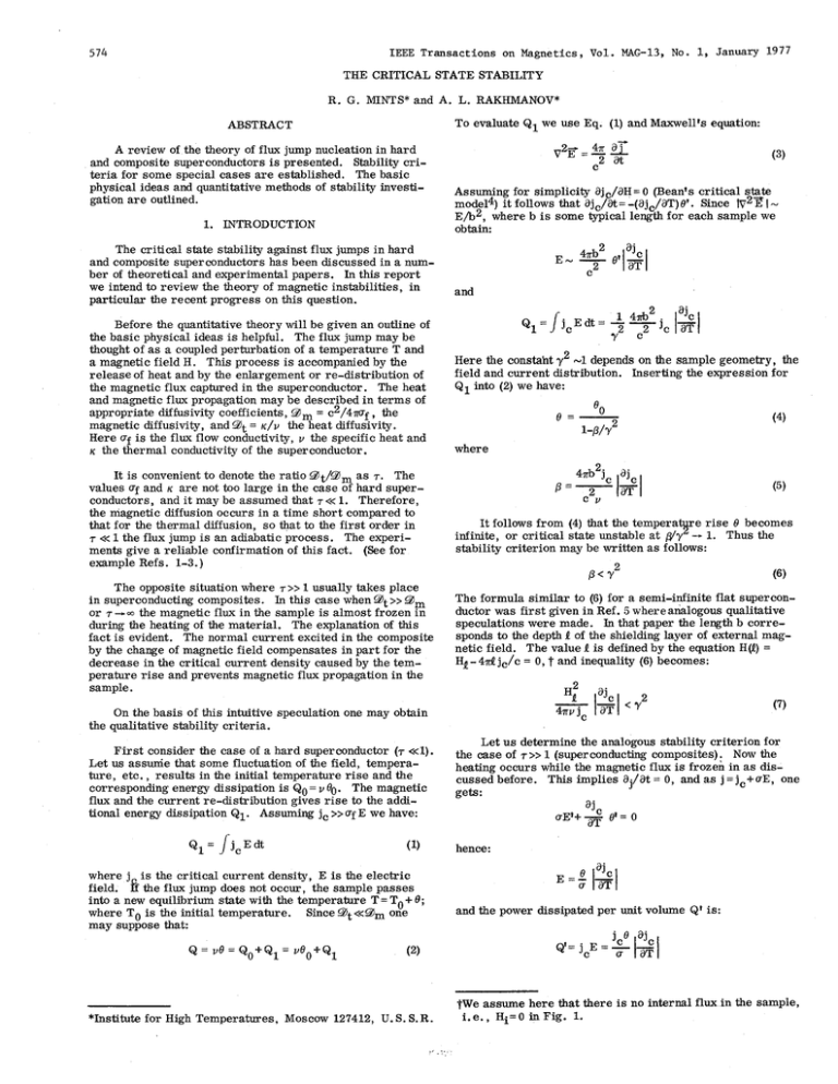 574 ABSTRACT IEEE Transactions on Magnetics, Vol. MAG