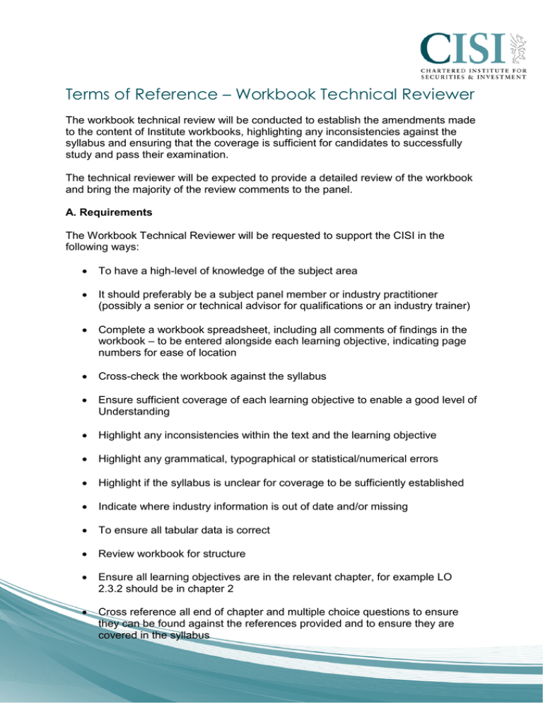 Terms Of Reference Workbook Technical Reviewer terms-of-reference-workbook-technical-reviewer