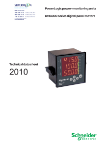 PM1000 series power meter and DM6000 series digital panel meter