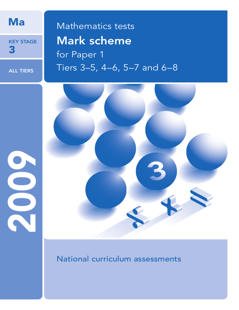 Mark scheme Mark scheme