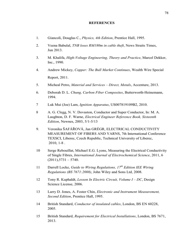 Physics & Electrical Engineering References