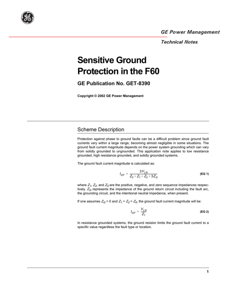 Sensitive Ground Fault Protection in F60 Relay