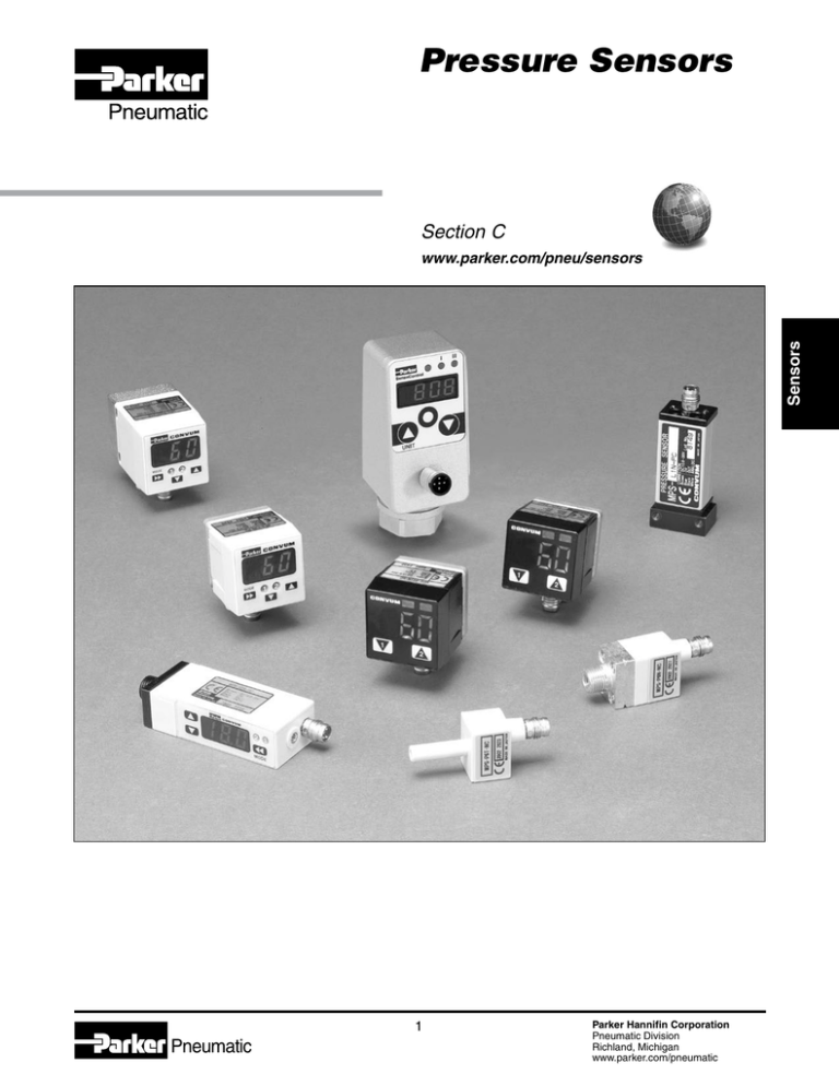 Parker Pressure Sensors Catalog: Technical Data & Specifications
