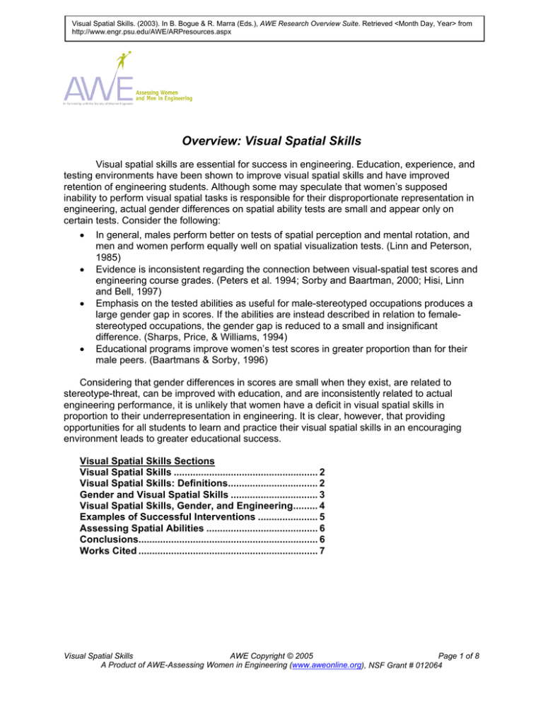 Overview Visual Spatial Skills overview-visual-spatial-skills