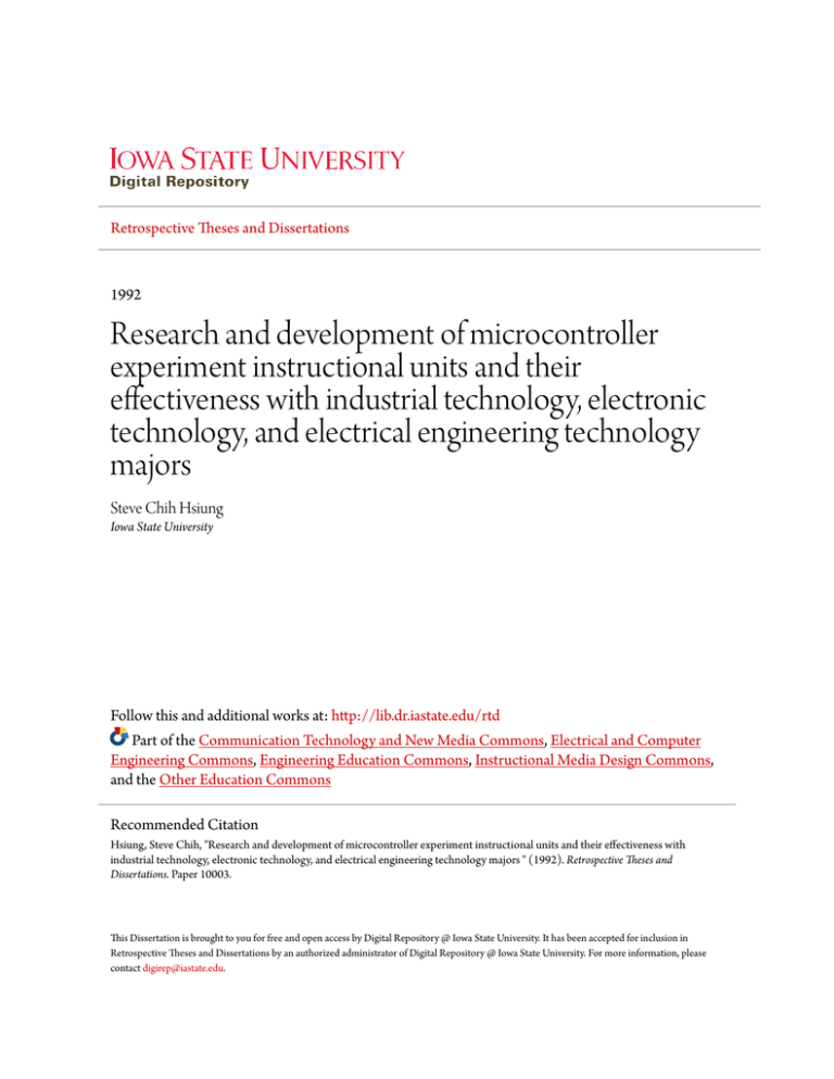 Research and development of microcontroller experiment