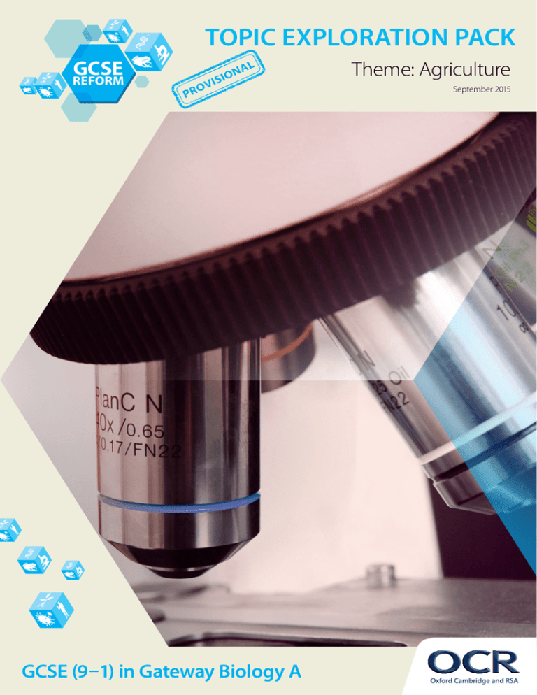 Agriculture - Topic exploration pack – Teacher pack