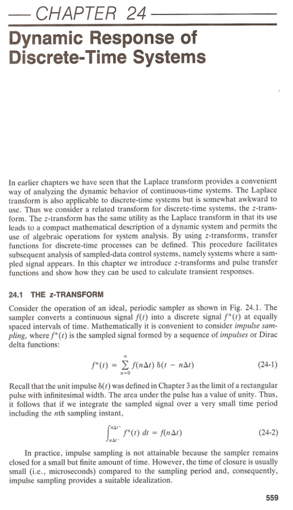 Dynamic Response of Discrete-Time Systems